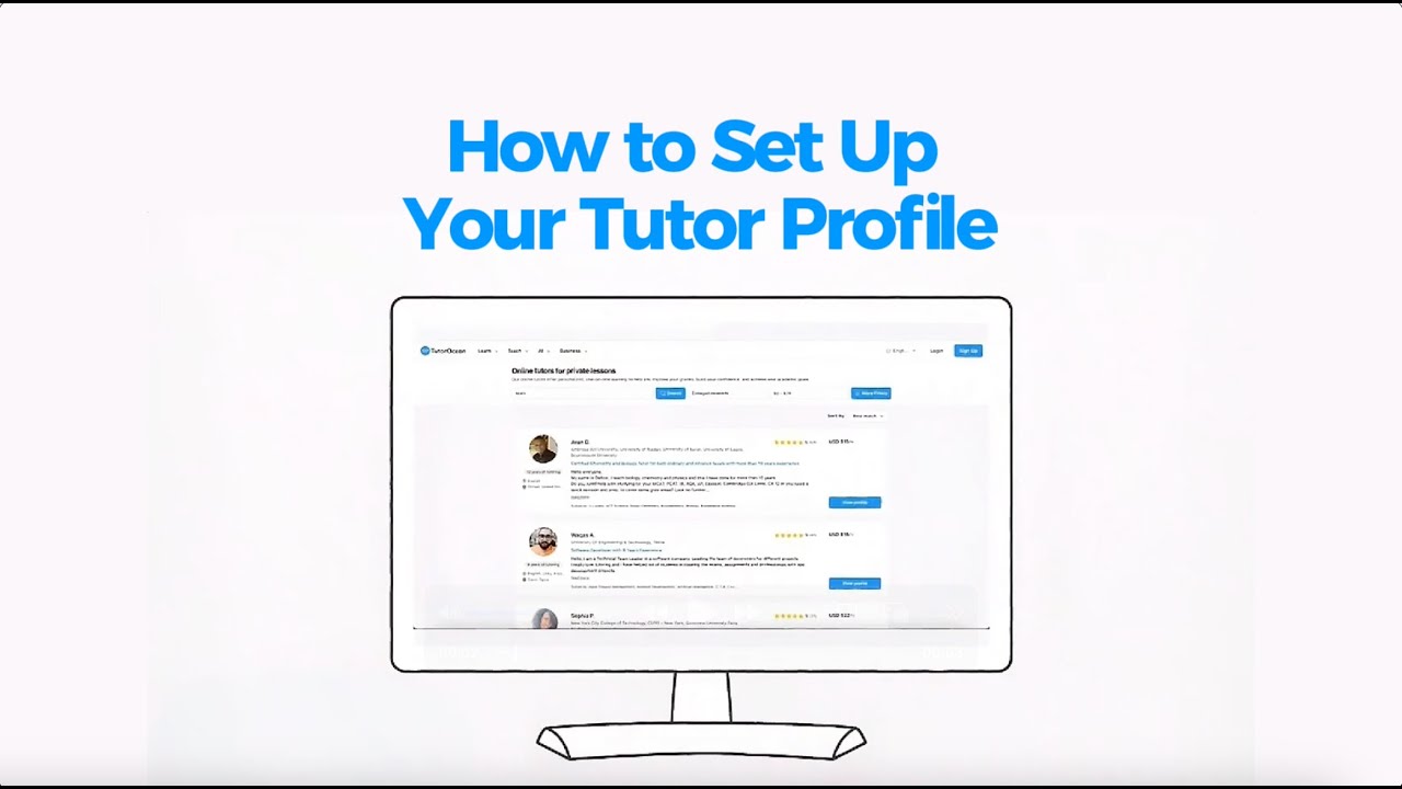 How to Set Up Your Tutor Profile - TutorOcean