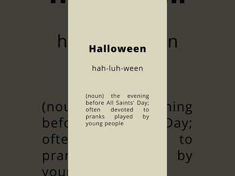 How to pronounce Halloween || Pronunciation and meaning