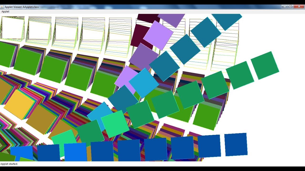 How to Create an Applet 3D Graphics in Java  Eclipse using For Loop