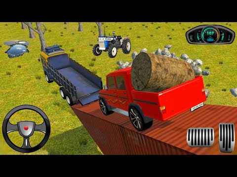 🚜 Drive JCB and Truck 🏗️ Unloading Mini Truck From Dumper || jcb tractor video game 🔘