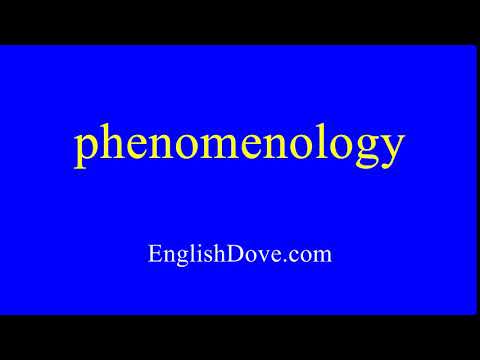 How to pronounce phenomenology in American English.
