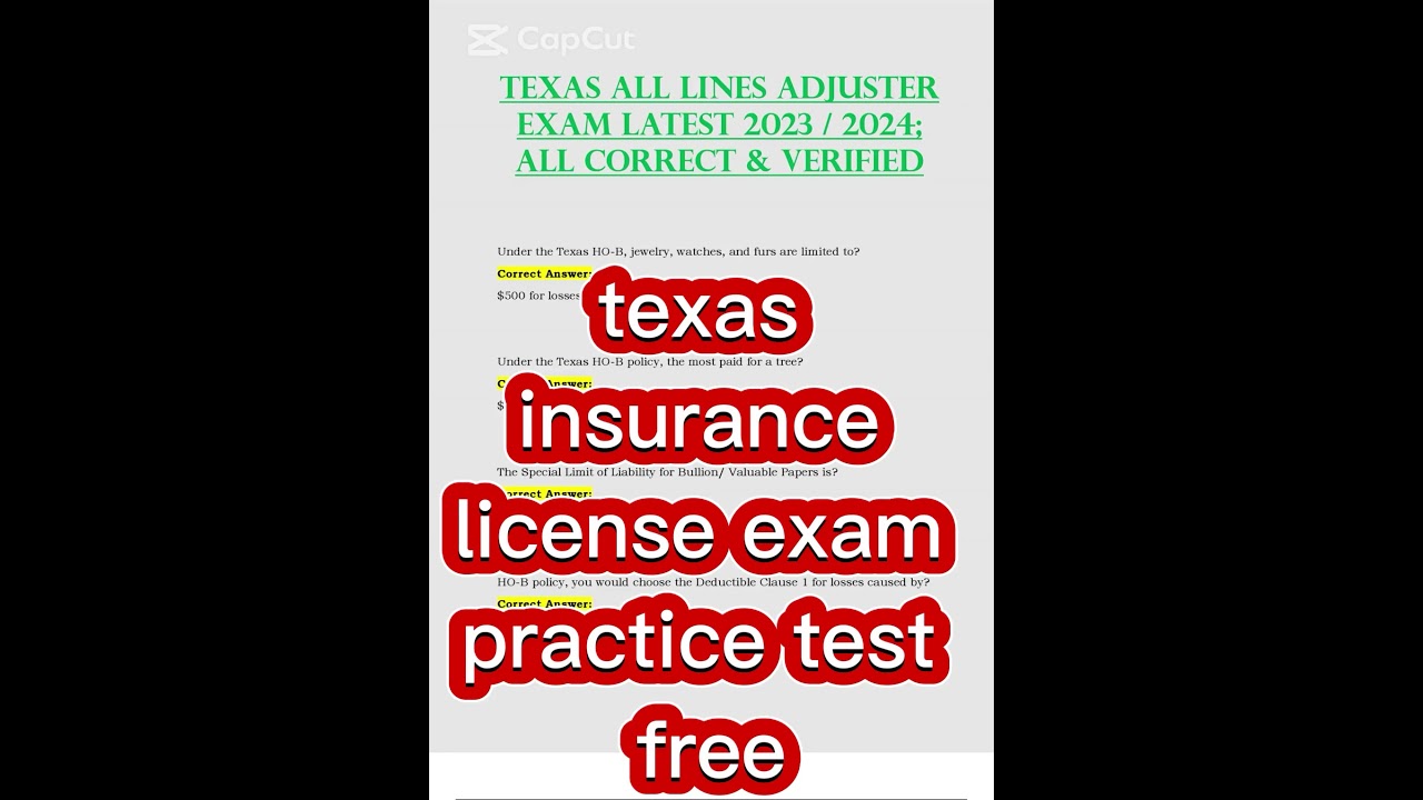 texas insurance license exam practice test free