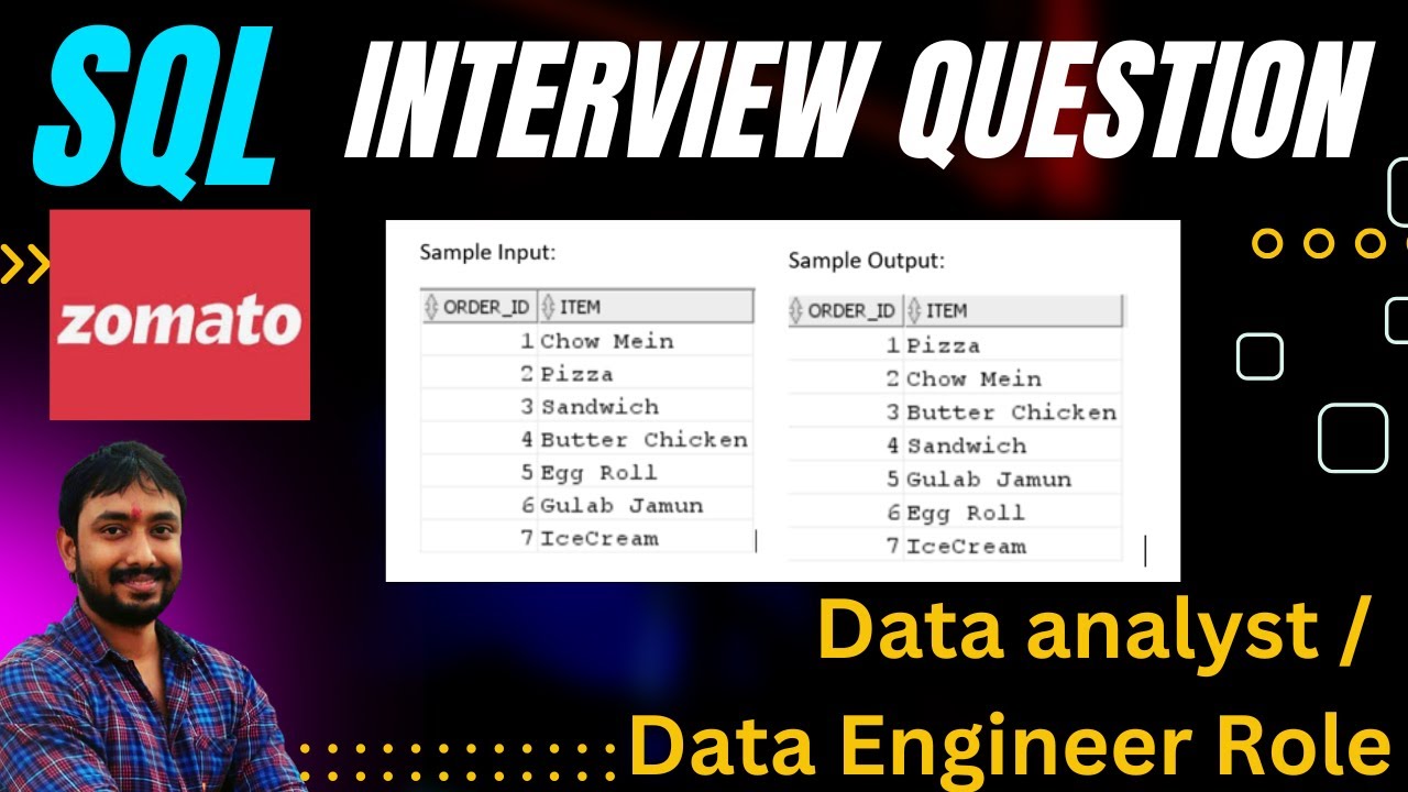 SQL Interview Question for Data Engineer/ Data Analyst || Medium Level SQL Query
