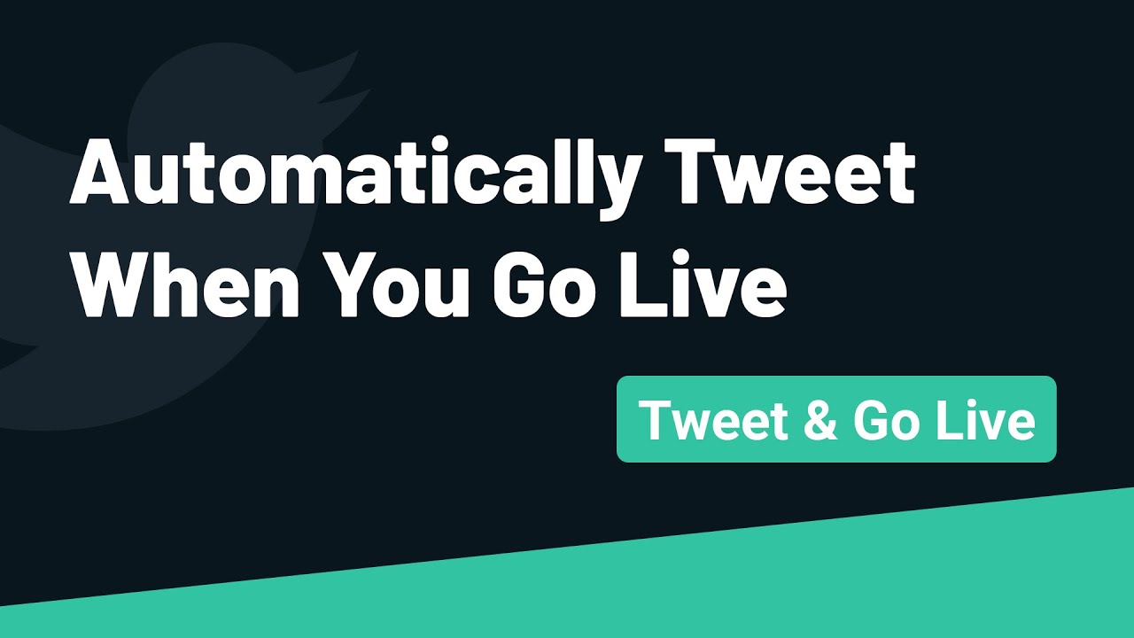 Tweet & Go Live Using Streamlabs Desktop