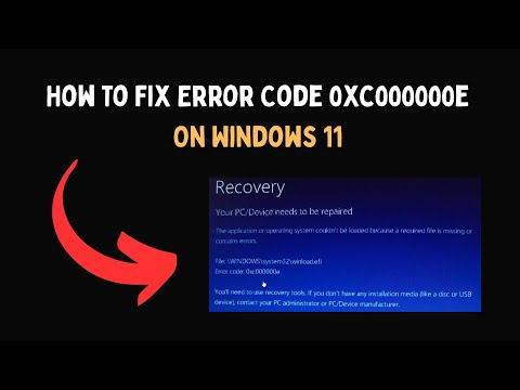 How To Fix Error Code 0xc000000e On Windows 11