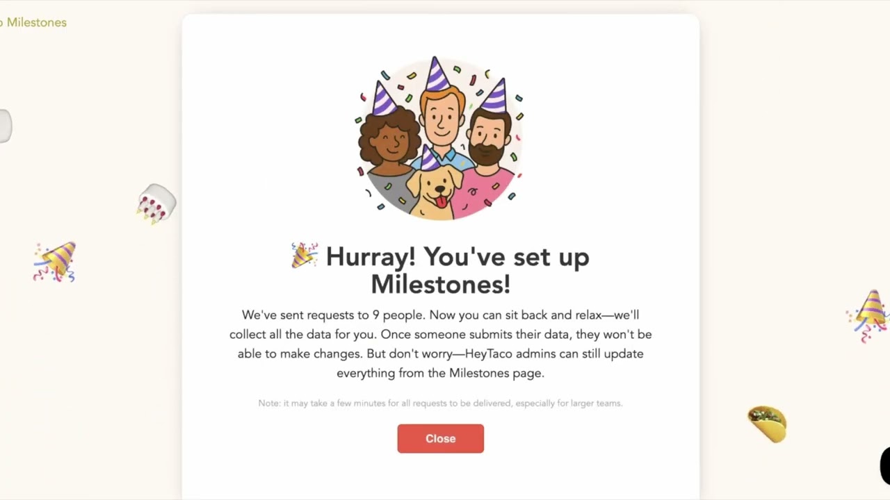 HeyTaco Milestones for Slack Demo