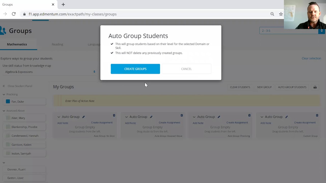 Creating Flexible Groups in Exact Path
