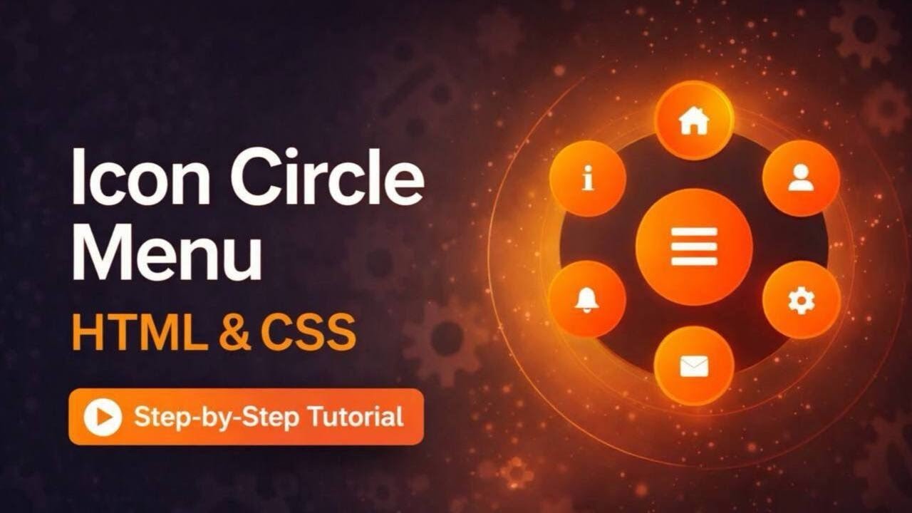 Icon-Based Circular Menu | Pure HTML & CSS | No JavaScript