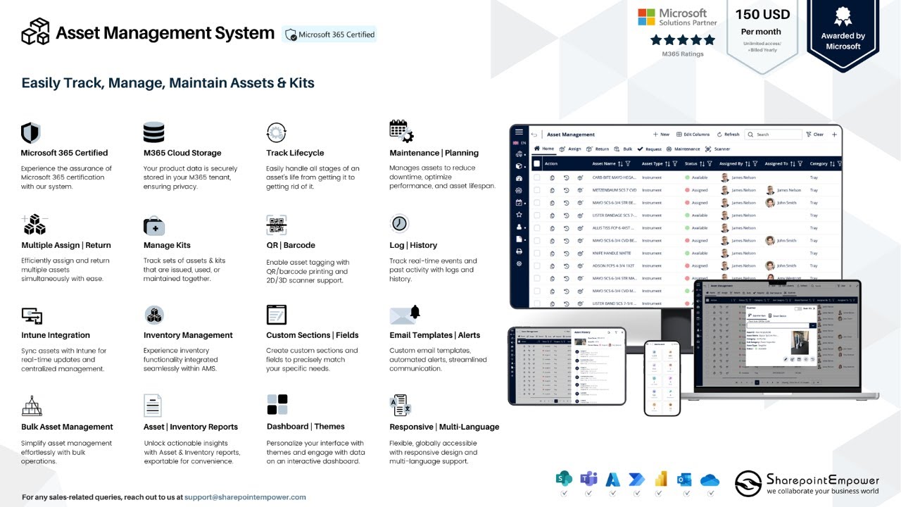 Asset Management System M365 | Feature Understanding