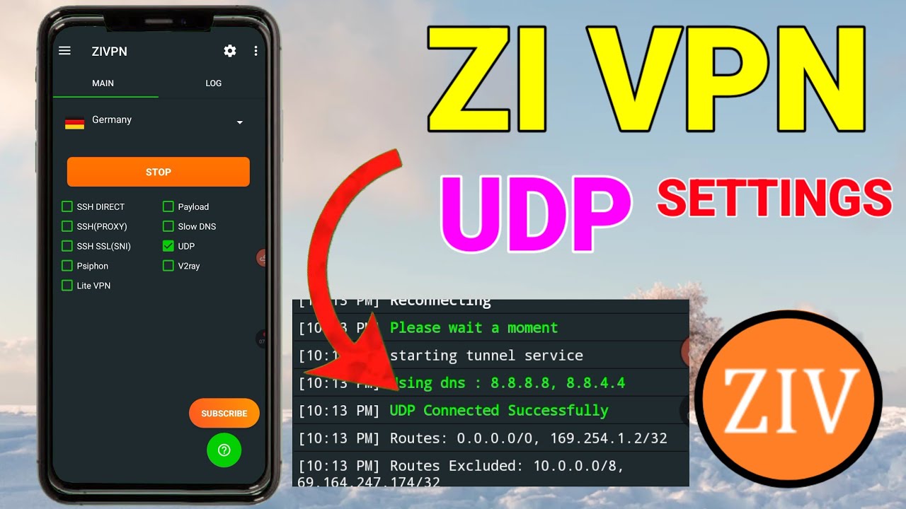 How to setup ZIVPN with fastest UDP settings for fast and secure browsing 