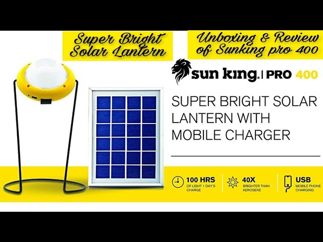 Solar Emergency Light System - Sun King Pro 400 Super Bright Emergency ...