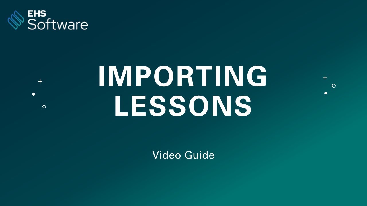 Importing Lessons