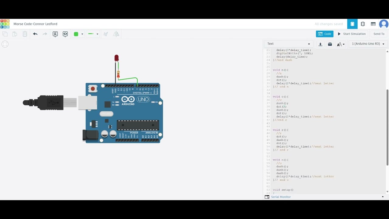 Morse Code Arduino Project - Connor Ledford