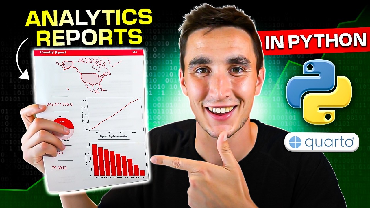 How to Generate Analytics Reports (pdfs) in Python! (Quarto Tutorial)