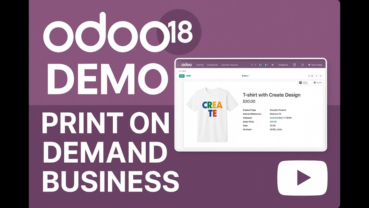 Odoo Demo for Print-on-Demand: Full Workflow Explained