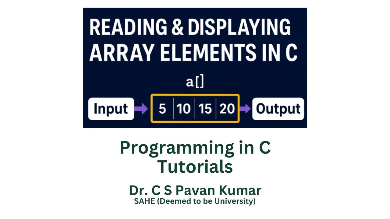 Reading & Displaying Array Elements in C | Using Loops | C Programming Tutorial