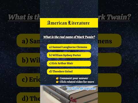 What is the Real Name of Mark Twain? 🤔📚 #Shorts #literaturequiz #marktwain #americanliterature