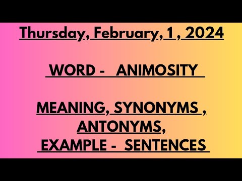 Animosity meaning in hindi | English Vocabulary | #bitterness #enmity #hostility #friendship #video