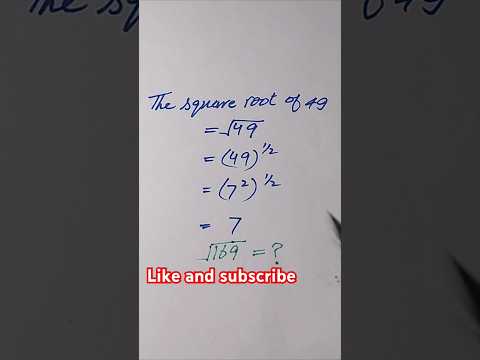 Square root of 49 | All about MATH #maths#mathmath#mathenatics#short#reel#viral#fyp#simplemath