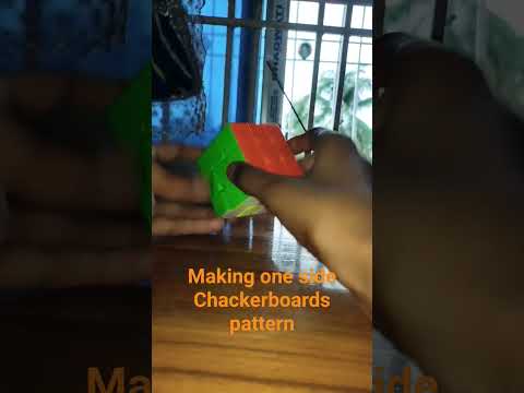 Making one side Chackerboards pattern | #shorts #how #rubikcube #viralshorts |