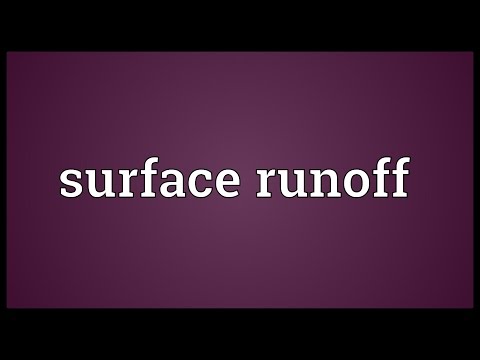 Surface runoff Meaning
