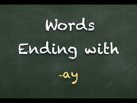 Words Ending with -ay