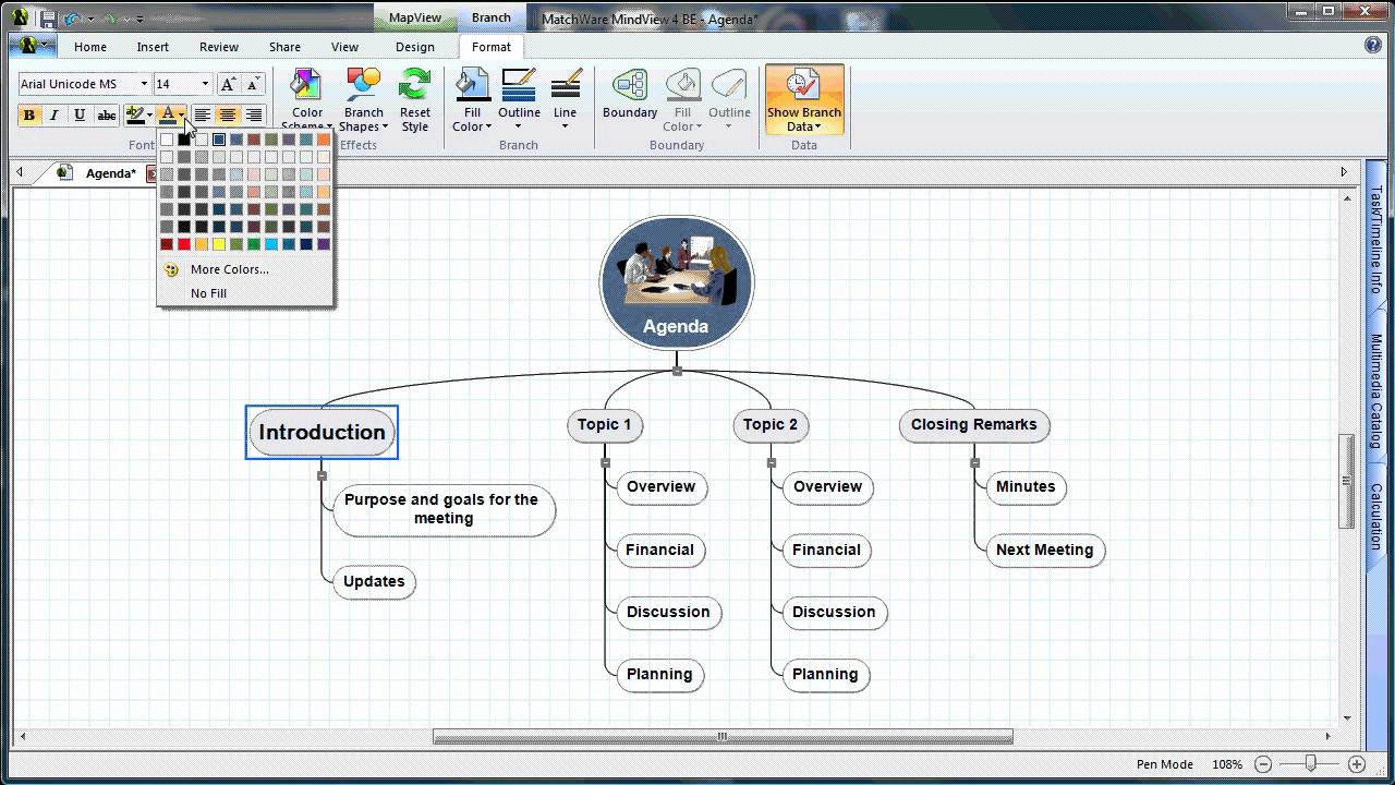 MindView 4 Mind Mapping - Customizing your mind map Tutorial