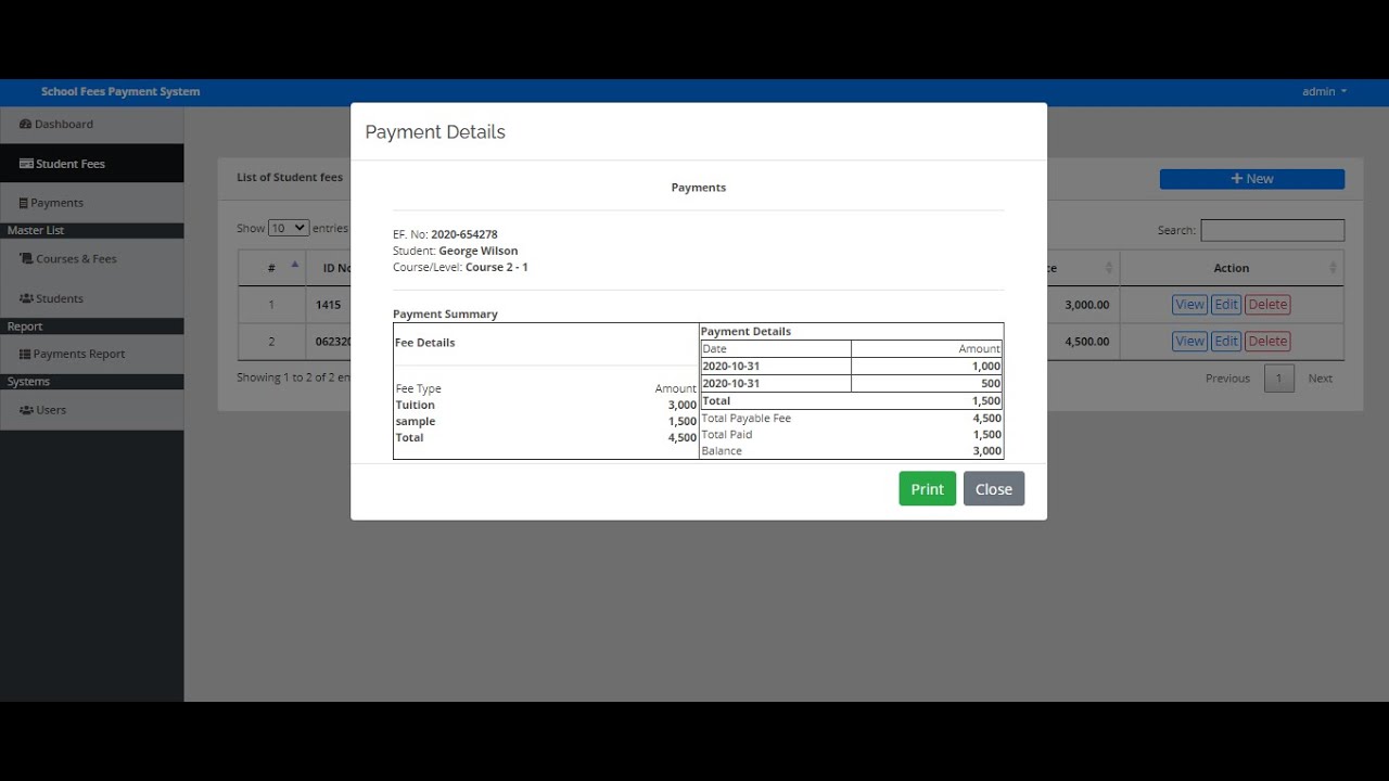 School Fees Payment System - Demo