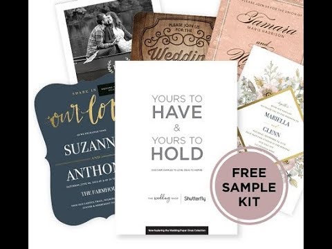 SHUTTERFLY WEDDING INVITATIONS SAMPLES KIT OPENING