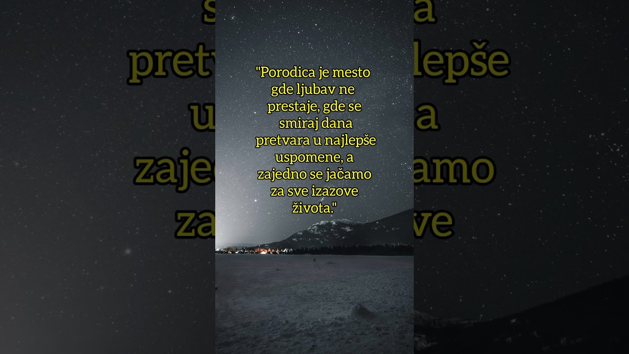 Porodica je mesto gde ljubav ne prestaje, gde se smiraj dana pretvara u najlepše uspomene