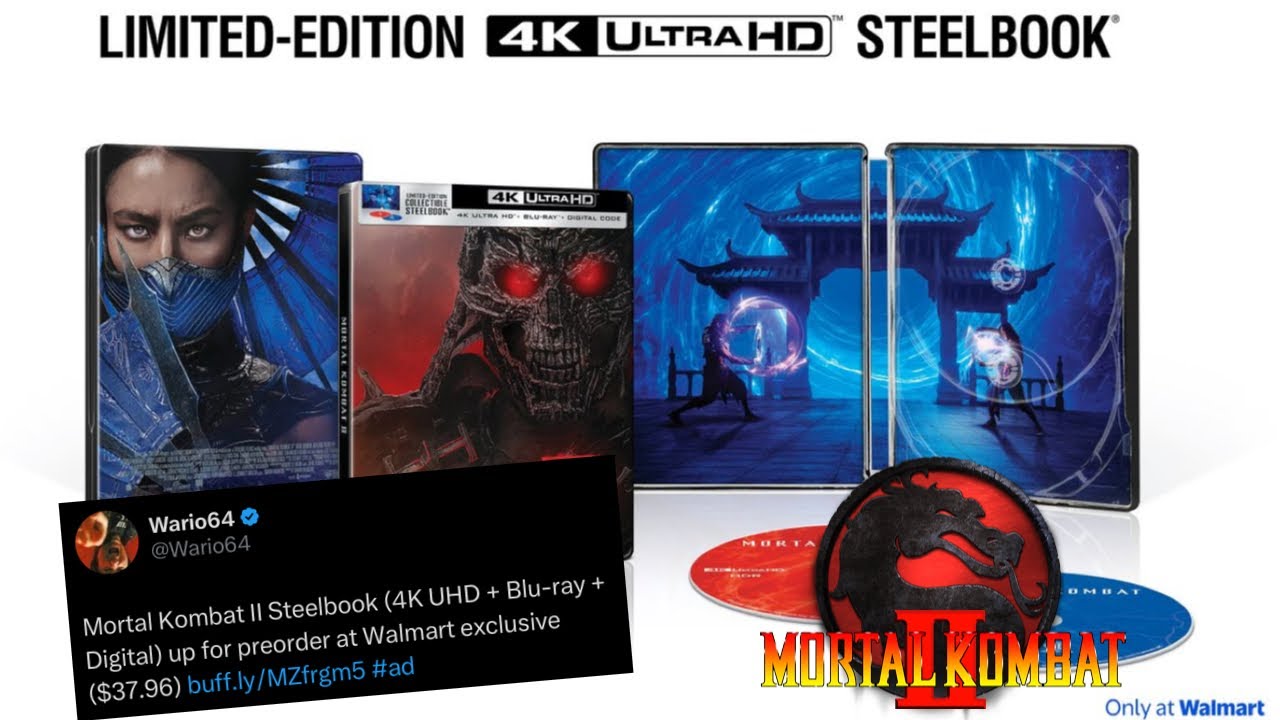 Mortal Kombat 2 Steelbook 4K UHD & Blu Ray Box & Price First Look Revealed Coming Soon
