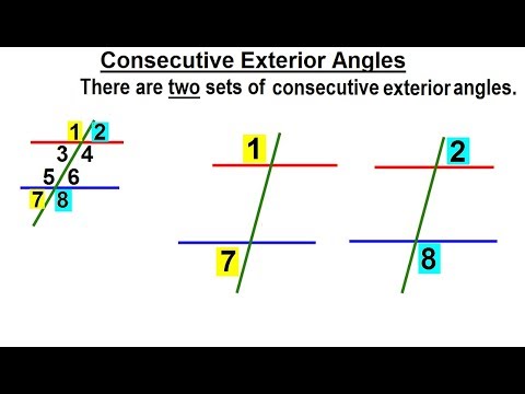 Geometry - Ch. 4: Lines and Angles (9 of 37) Consecutive Exterior Angles