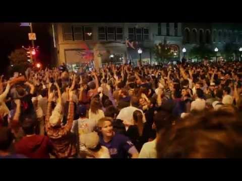 Lawrence fans celebrate Royals World Series on Mass Street