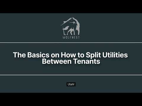 The Basics on How to Split Utilities Between Tenants