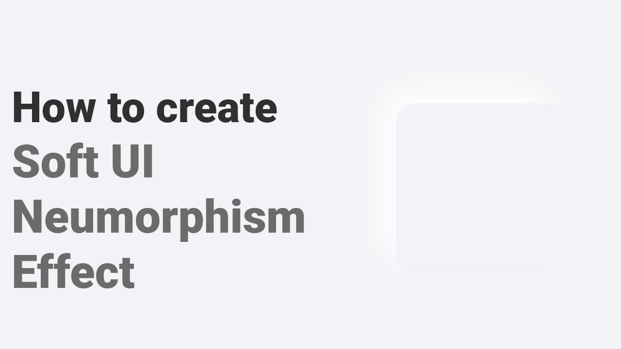 HOW TO CREATE SOFT  UI |  Clean Shape | Neumorphism effect - Adobe XD
