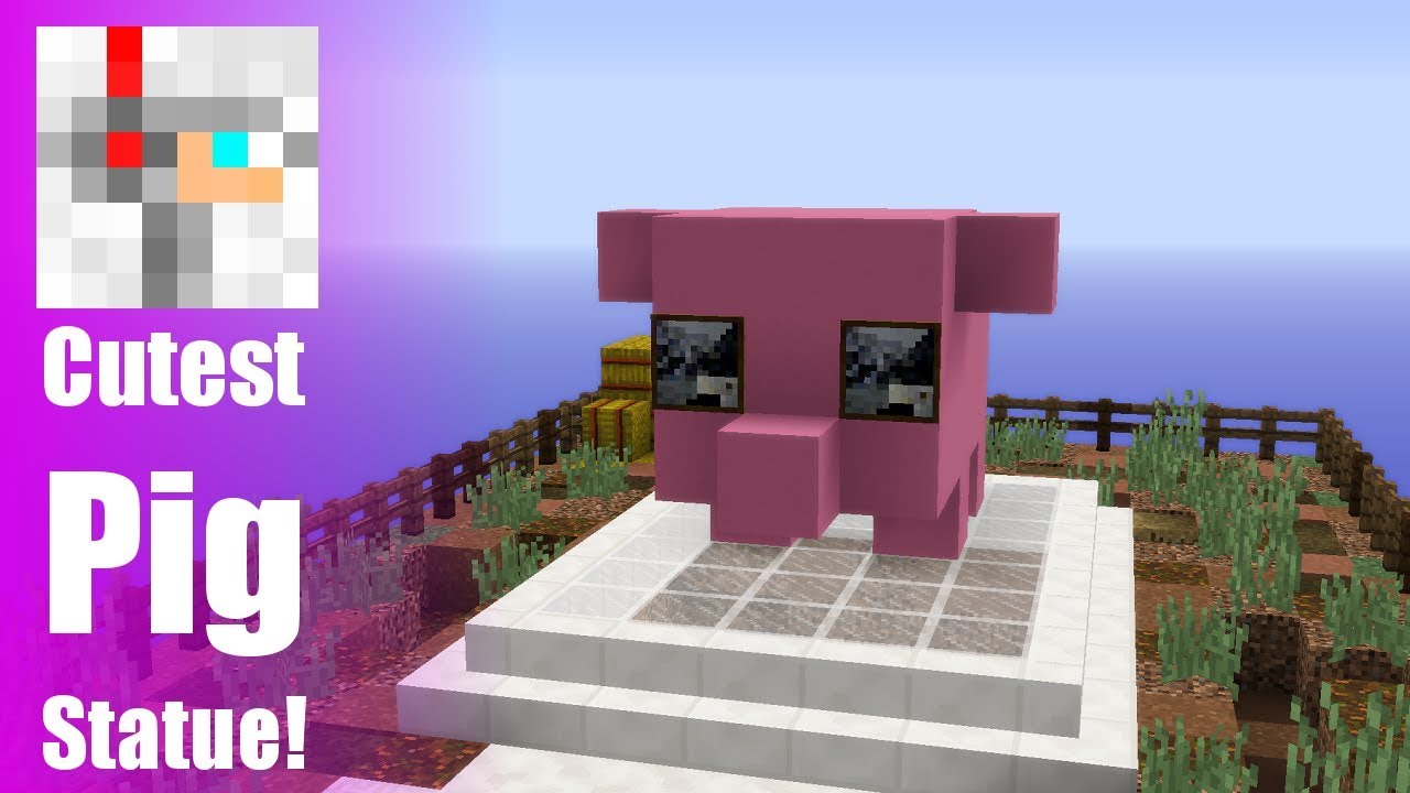 CUTEST MINECRAFT STATUES #12 | Pig Tutorial
