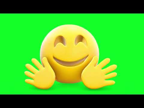3D Hugging Face Emoji Loop Green Screen Animation | Royalty-Free