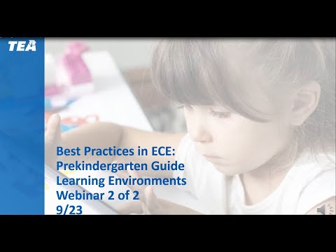Webinar: Best Practices in Early Childhood Education Prekindergarten Guide - Webinar 2 of 2