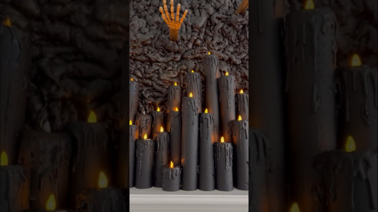 Part 3: Spooky Chic Halloween DIY Candles made from Dollar Tree Pool Noodles