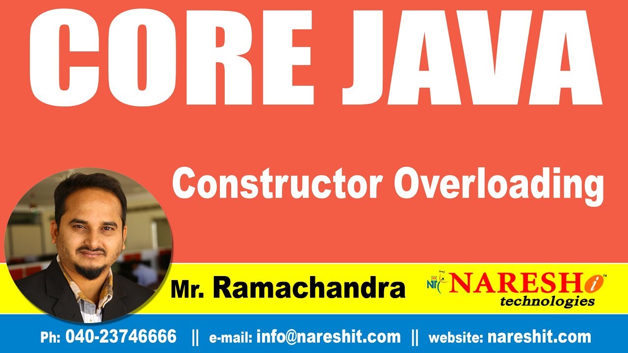 Constructor Overloading | Core Java Tutorial | Mr. Ramachandra