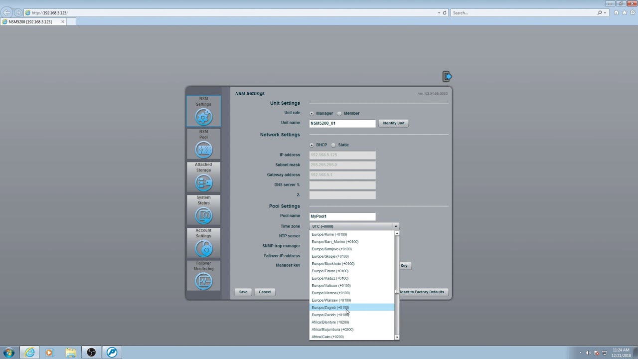 NSM Storage Pool Creation