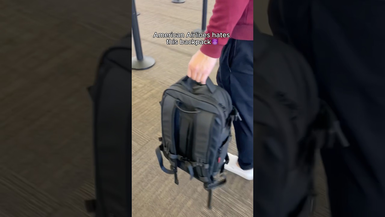 Airlines hate this backpack😡🎒 #travelhacks #vacation