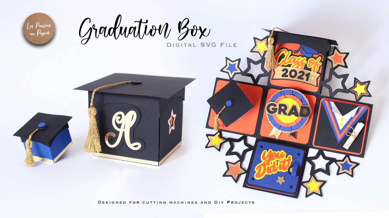 SVG PROJECT GRADUATION EXPLODING BOX ASSEMBLY TUTORIAL | LPP | N24