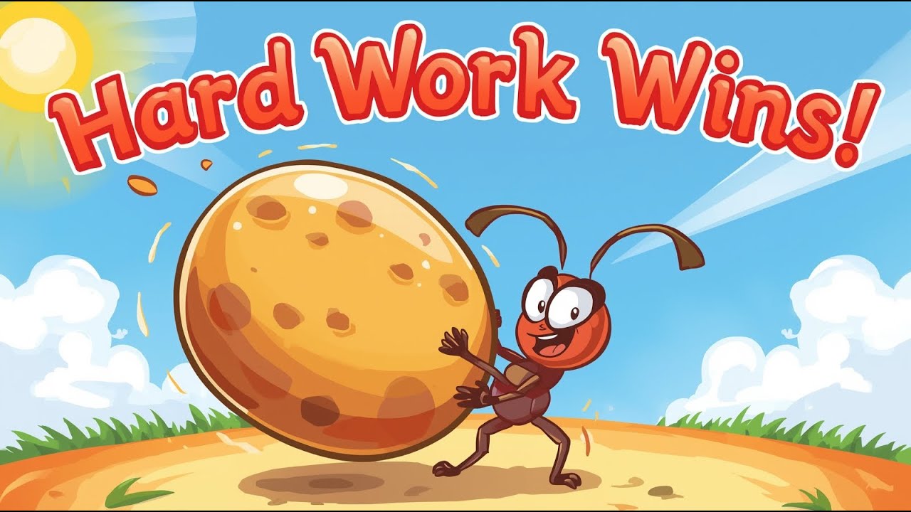 The Little Ant and the Bread Crumb | Kids Moral Story about Hard Work