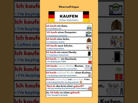 Kaufen ( to buy / purchase ) #learngerman #deutschlernen #germanlanguage #deutsch
