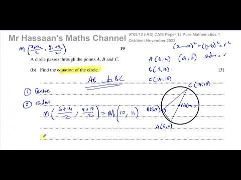 CAIE, 9709/12/O/N/23 P12, November 2023, Paper 12, Q11, , Equations of Circles, Tangents to Circles