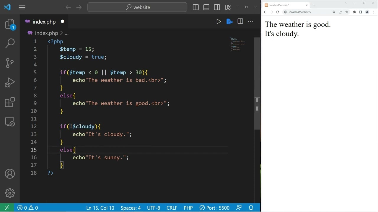 PHP logical operators explained