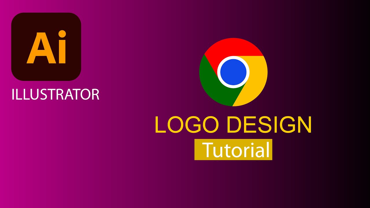 google chrome logo vector in illustrator tutorial-#adobeillustrator #logo #graphicdesign #beginners