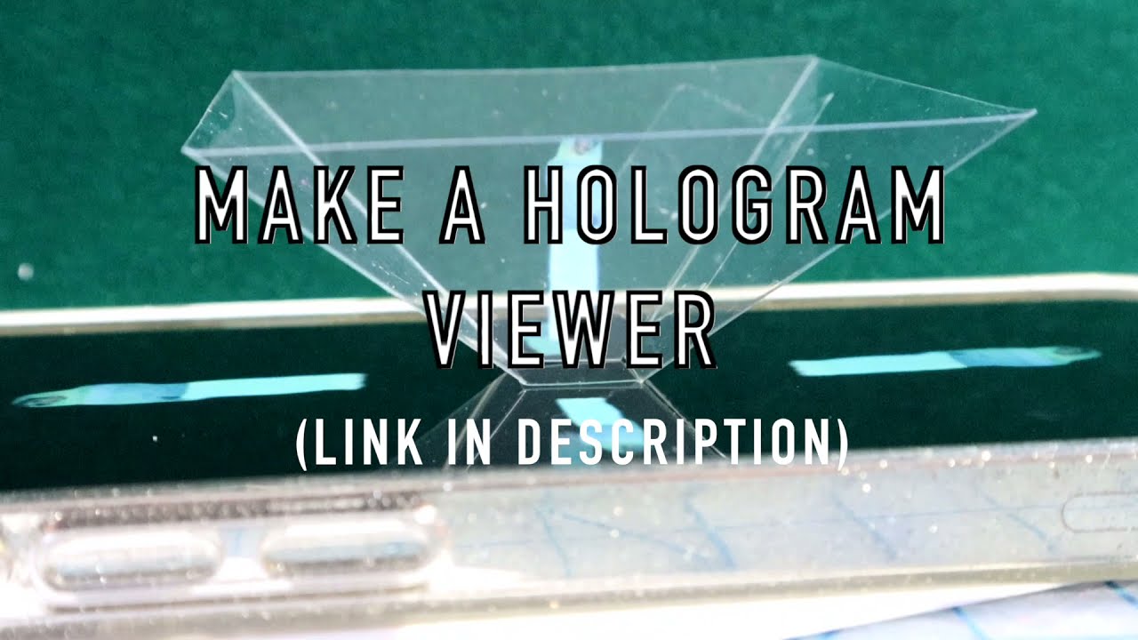 DIY Hologram Viewer from Craft Plastic - Template Link In Description