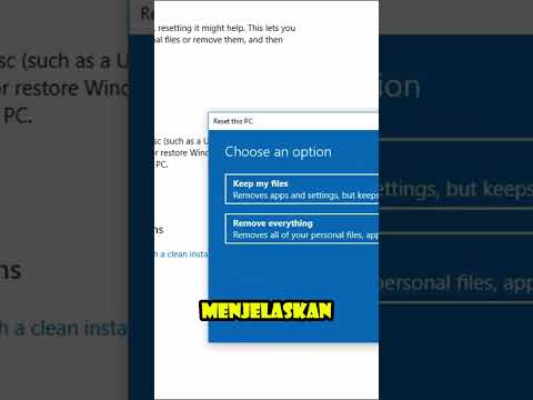 Cara Reset Windows 10 Tanpa Menghapus Data #Windows10 #ResetWindows #PCMaintenance